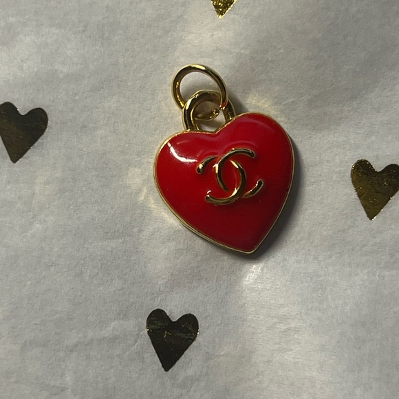 CHANEL | Jewelry | Chanel Charm With Stamp Red And Gold | Poshmark